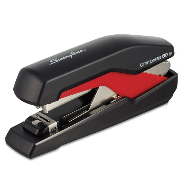 Omnipress SO60 Heavy-Duty Full Strip Stapler, 60-Sheet Capacity, Black ...