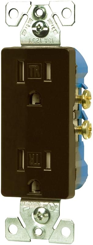 Eaton Wiring Devices TR1107RB-SP-L Duplex Receptacle, 2 -Pole, 15 A ...