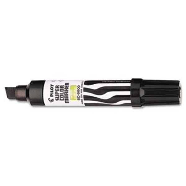 Super Color Refillable Permanent Marker, Extra-Broad Chisel Tip, Black ...