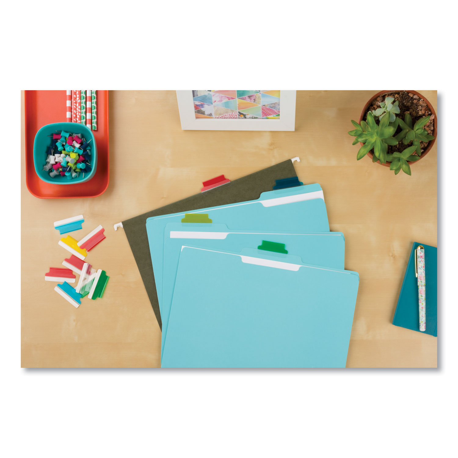 Insertable Index Tabs with Printable Inserts, 1/5-Cut Tabs, Assorted ...