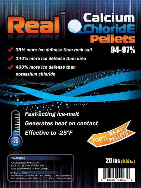 REAL CALCIUM CHLORIDE PELLETS94% 20 POUND BAG `B` | Plastic Express Inc.