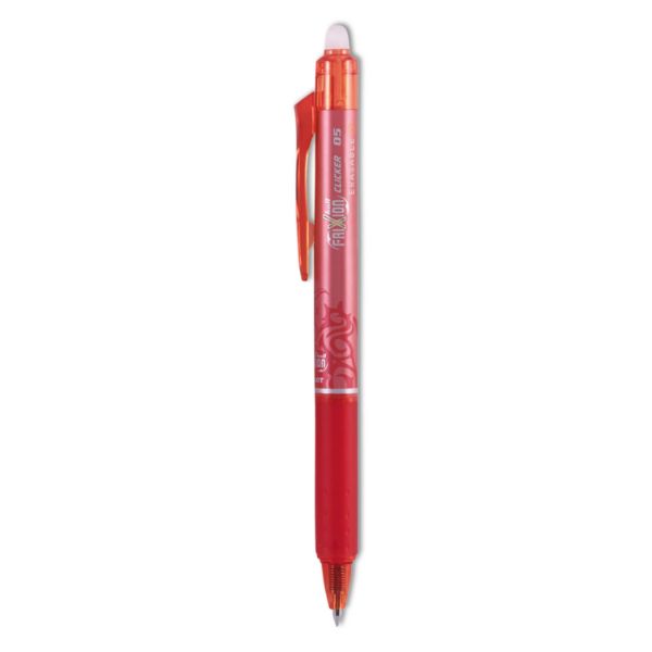 FriXion Clicker Erasable Retractable Gel Pen, 0.5 mm, Red Ink/Barrel ...