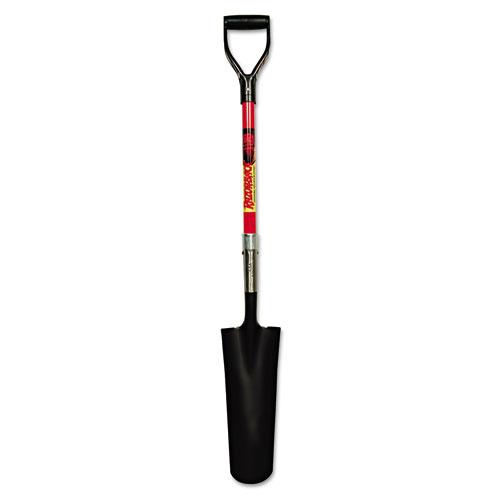 Drain Spade, 16 in L x 4.75 in W Round Blade, 30 in Fiberglass Poly D ...