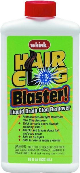 Whink Hair Clog Blaster! 06216 Hair Clog Blaster, Liquid, Clear, Bleach ...