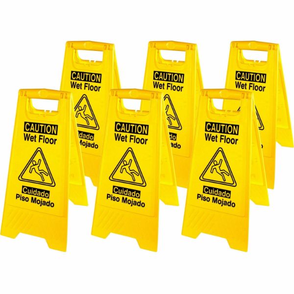 Genuine Joe Universal Graphic Wet Floor Sign | Plastic Express Inc.