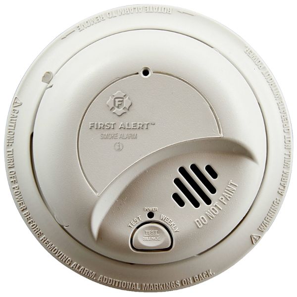 FIRST ALERT 9120LBL Smoke Alarm, Ionization Sensor, 85 dB, White ...