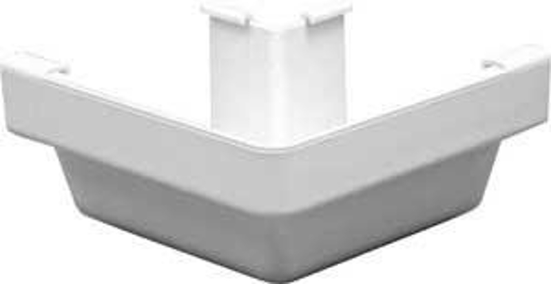 Euramax TUFFFLO M0503 Gutter Outside Corner, 5 in Gutter, Vinyl, White ...