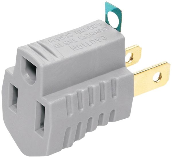 Eaton Wiring Devices BP419GY15 Outlet Adapter with Grounding Lug, 2 ...