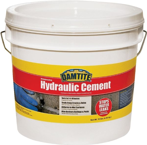 DAMTITE 07121 Hydraulic Cement, Powder, 10 lb Pail | Plastic Express Inc.