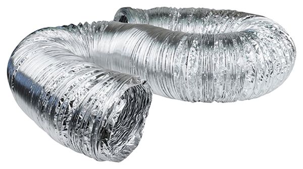 DUNDAS JAFINE AF450 Flexible Duct, 4 in, 50 ft L, Aluminum | Plastic ...