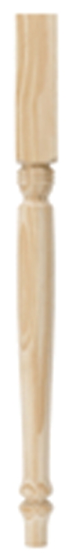 Waddell 2921 Table Leg, 29 in H, 2-1/4 in W, Pine Wood, Beige, Smooth ...
