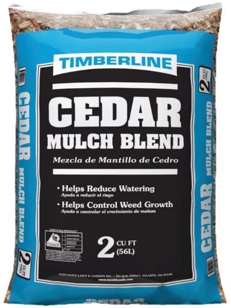 TIMBERLINE 52055477 Cedar Mulch, Brown, 2 cu-ft Bag | Plastic Express Inc.