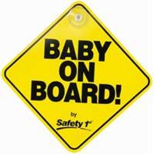 Safety 1st 48918 Safety Sign, Yellow Background, 7-1/2 in L x 5-1/2 in ...