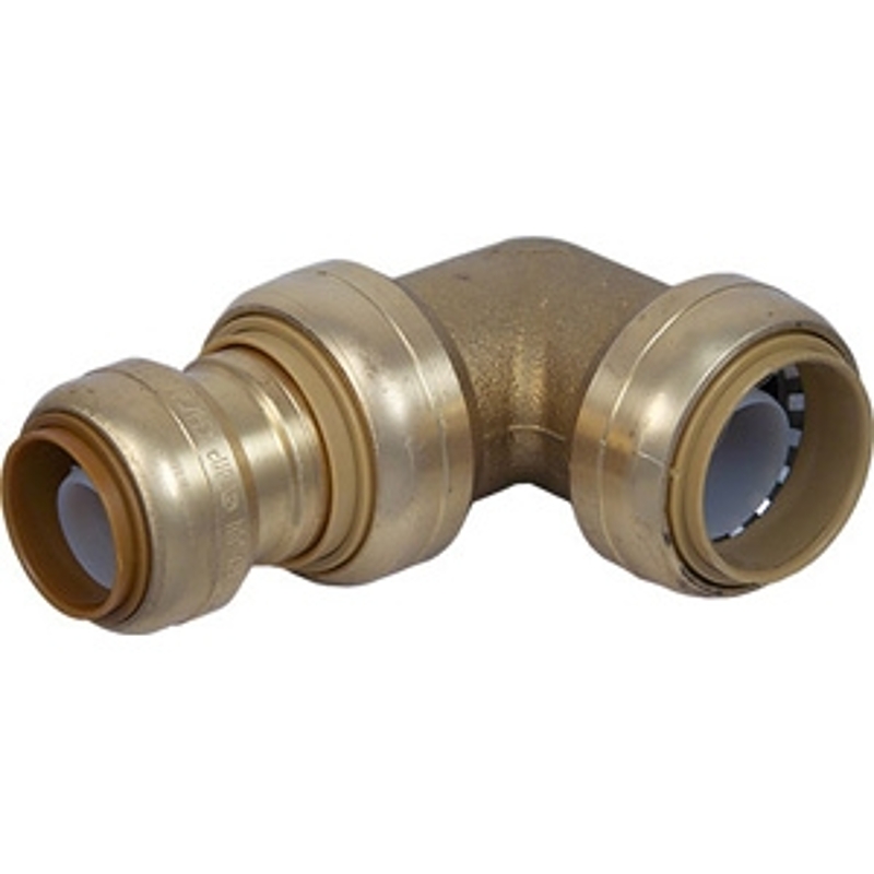 SharkBite U278LFCA Tube Reducing Elbow, 1 x 3/4 in, 90 deg Angle, Brass ...
