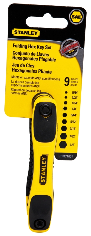 STANLEY STHT71801 Hex Key Set, 9-Piece, Black | Plastic Express Inc.