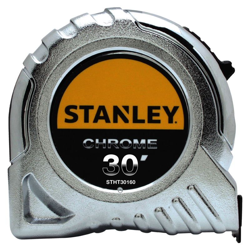 STANLEY STHT30160W Tape Measure, 30 ft L Blade, 1 in W Blade, Chrome ...