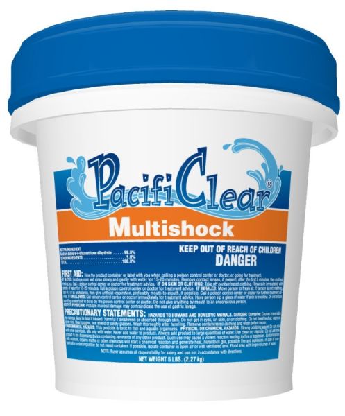 PacifiClear F135005040PC Multi-Shock Pool Chemical, 5 lb Pail, Granular ...