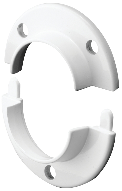 Prime-Line N 7050 Closet Pole Socket, Zinc, White | Plastic Express Inc.