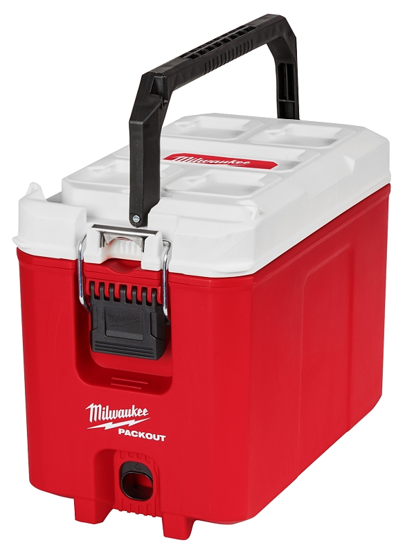 Milwaukee PACKOUT 48-22-8460 Compact Cooler, 16 qt Cooler, Polymer, Red ...