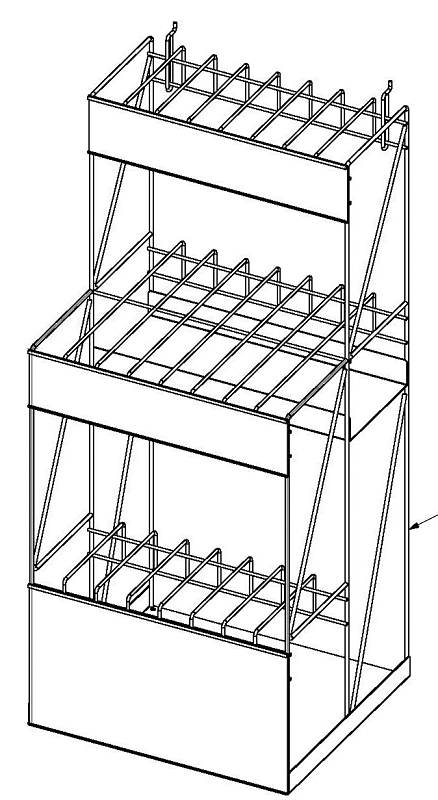 Loxcreen WS09430423 Display Rack, Free-Standing | Plastic Express Inc.