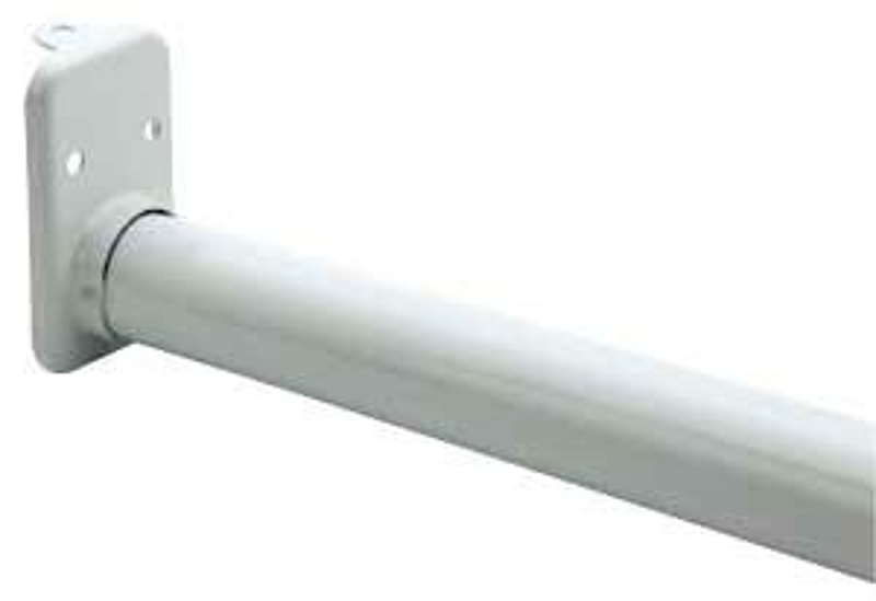 Knape & Vogt KV2-WH-30-48 Adjustable Closet Rod, 30 to 48 in L, Steel ...