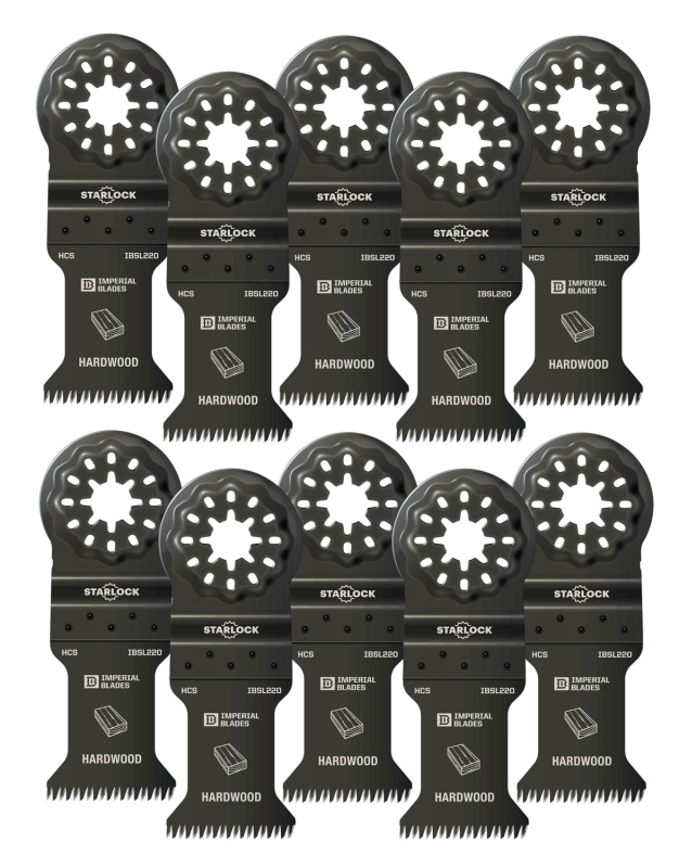 IMPERIAL BLADES Starlock IBSL220-10 Oscillating Blade, 14 TPI, HCS ...