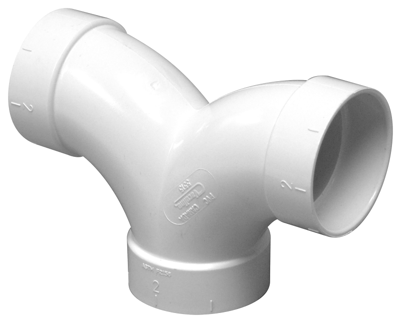 IPEX 201004 3-Way Pipe Elbow, 2 in, Socket, 90 deg Angle, PVC, White ...