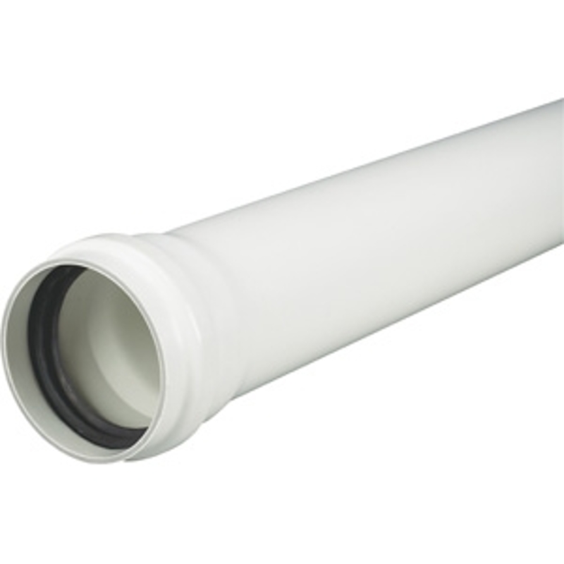 Ipex Gasketed Sewer and Drain Pipe, 4 m L, 6 in Nominal, PVC, White ...