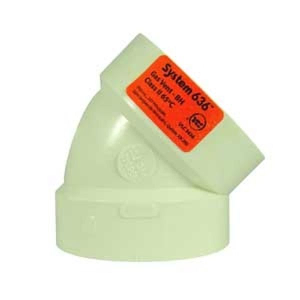 IPEX System 636 Series 296242 Pipe Elbow, 2 in, Hub, 45 deg Angle, PVC ...