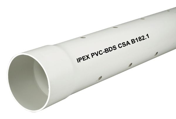 IPEX 4140 Sewer Pipe, 4 in, 10 ft L, PVC | Plastic Express Inc.