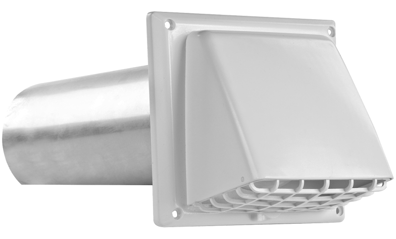 Imperial VT0602 Vent Hood, 4 in Duct, Plastic Hood, White Hood ...