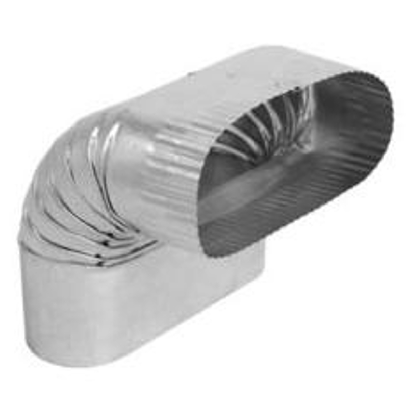 Imperial GV2078 Oval Vertical Elbow, 30 ga Gauge, Steel, Galvanized ...