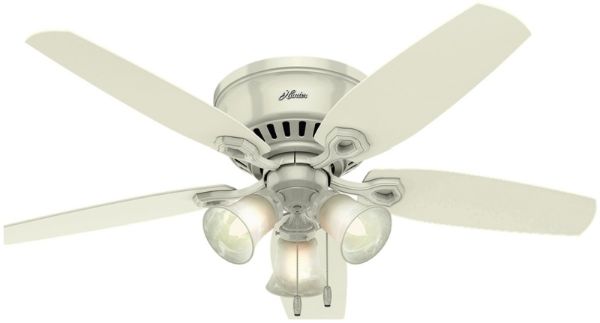 Hunter 53326 Ceiling Fan, 5-Blade, Light Oak/Snow White Blade, 52 in ...