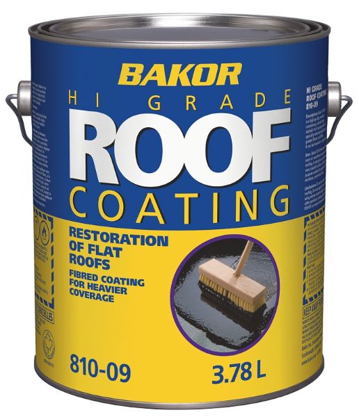 Henry BAKOR Series BK81009660 Roof Coating, Black, 1 gal Pail, Liquid ...