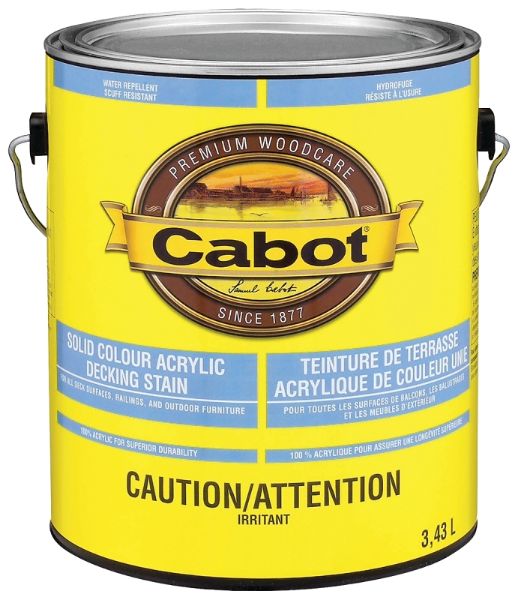 Cabot 1800 1807C Solid Acrylic Deck Stain, Liquid, 1 gal | Plastic ...