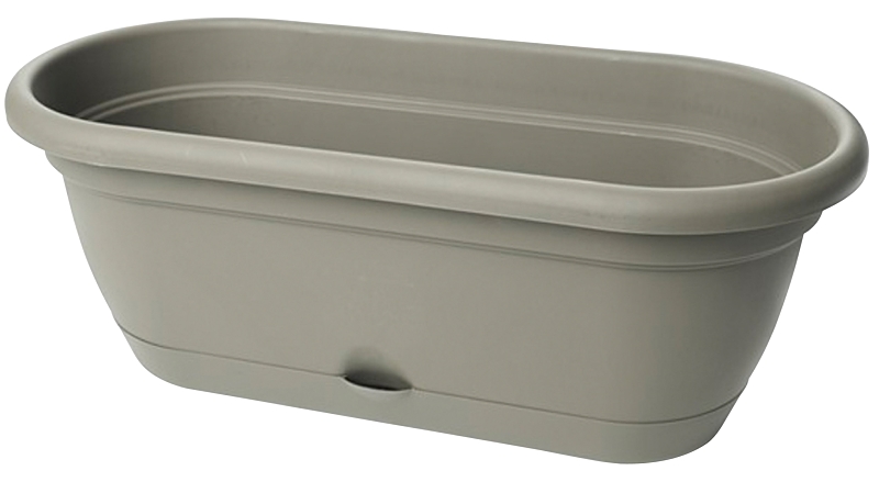 Bloem Lucca LWB1860 Window Box Planter, 7-1/2 in W, 9.13 in D, Box, Polypropylene, Peppercorn ...