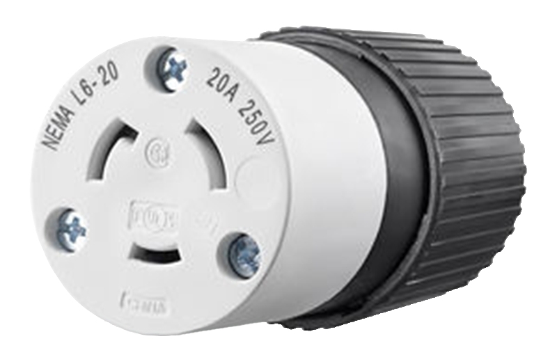 Bryant 70620NCC Locking Device Connector, 2 -Pole, 20 A, 250 V, Screw ...