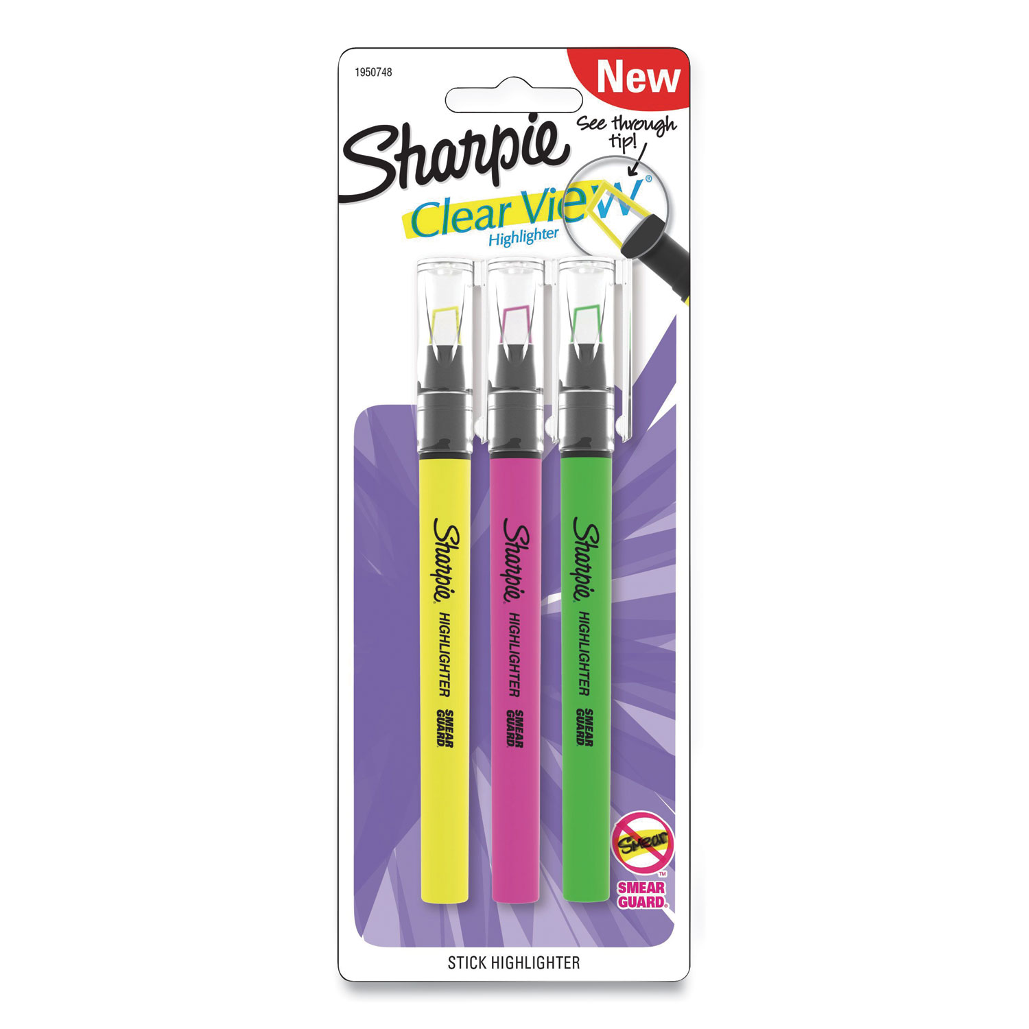 Clearview Pen-Style Highlighter, Assorted Ink Colors, Chisel Tip ...