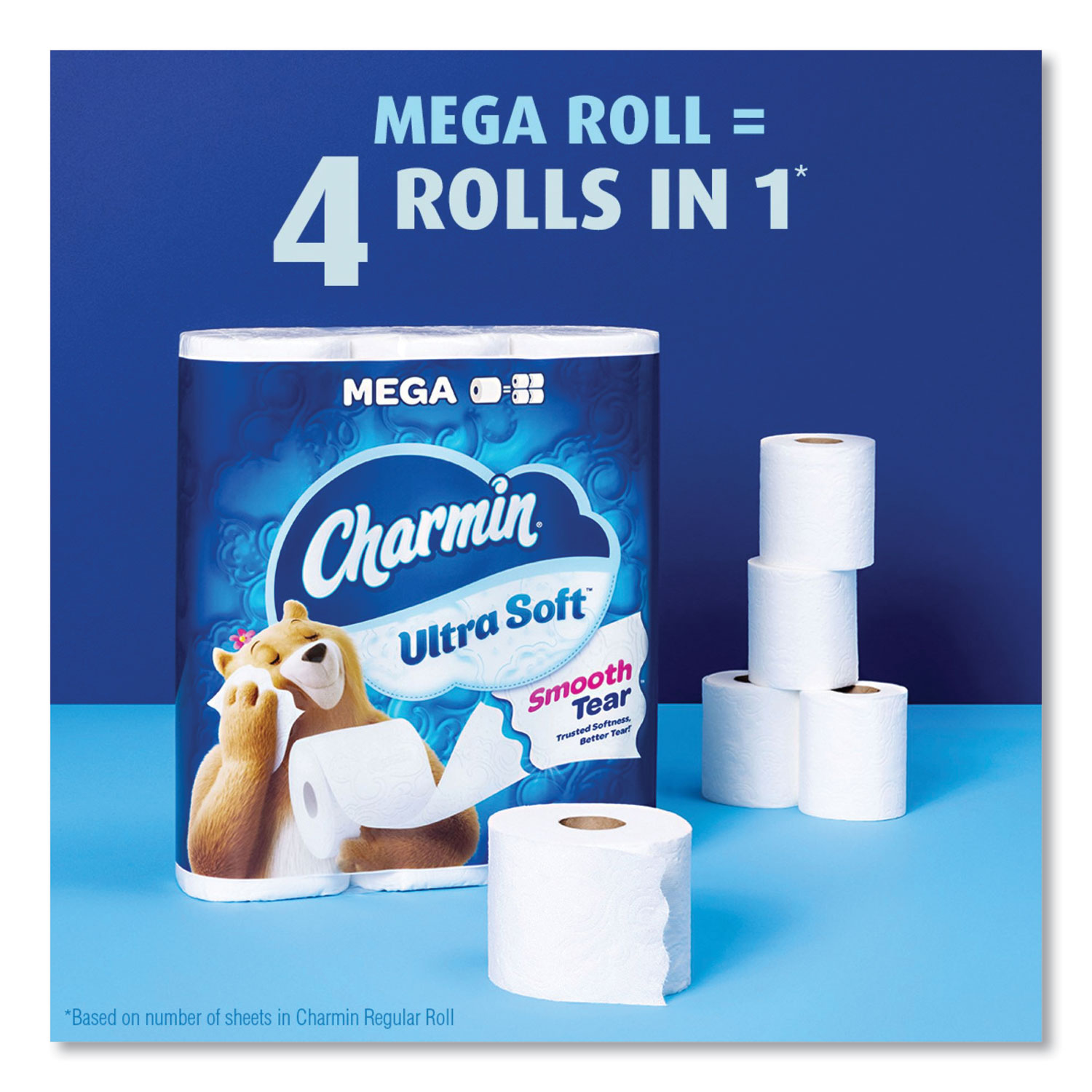 Ultra Soft Bathroom Tissue, Septic Safe, 2-Ply, White, 244 Sheets/Roll, 4 Rolls/Pack, 6 Packs ...