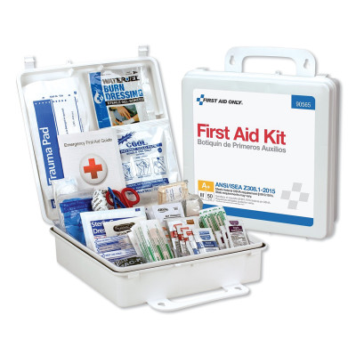 50 Person Bulk Plastic First Aid Kit, Weatherproof, Wall Mount, Carry ...