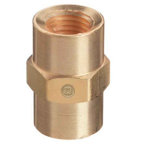 Pipe Thread Coupling, Adaptor, 3000 psig, Brass, 1/4 in NPT Female ...
