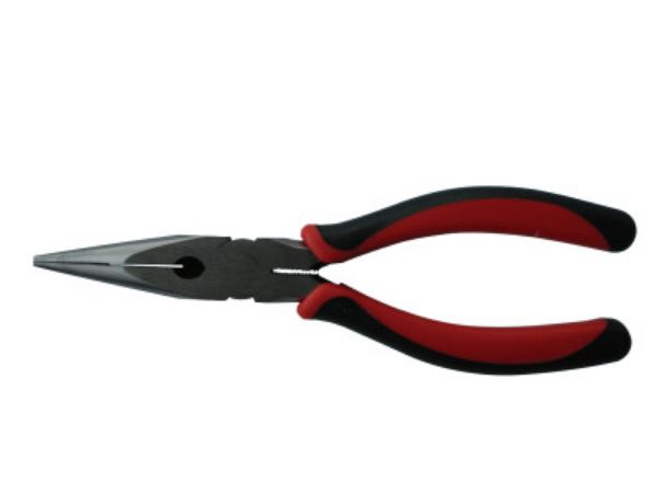 Solid Joint Long Nose Pliers, Drop Forged Steel, 8 in | Plastic Express ...