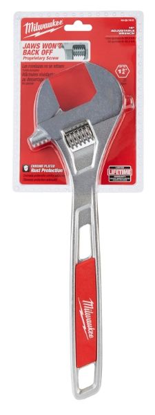 Milwaukee 48-22-7415 Adjustable Wrench, 15 in OAL, 1-3/4 in Jaw, Steel ...