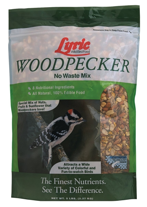 Lyric 26-47405 Woodpecker Feed, 5 lb Package, Bag | Plastic Express Inc.