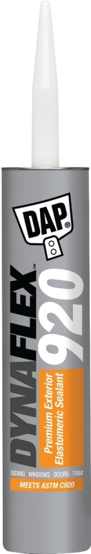 DAP 89504 Premium Exterior Elastomeric Sealant, Clay, 7 to 12 days Curing, 20 to 120 deg F, 10 ...