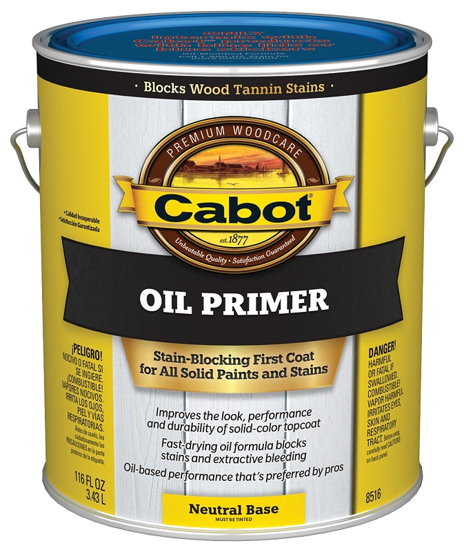 Cabot Problem-Solver 8516 Exterior Primer, Flat, Neutral, 1 gal ...