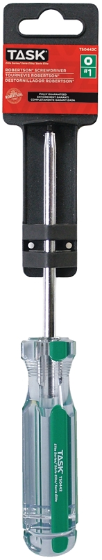 TASK T50442C Screwdriver, #1 Drive, Robertson Drive, 4 in L Shank ...