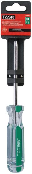 TASK T50442C Screwdriver, #1 Drive, Robertson Drive, 4 in L Shank ...