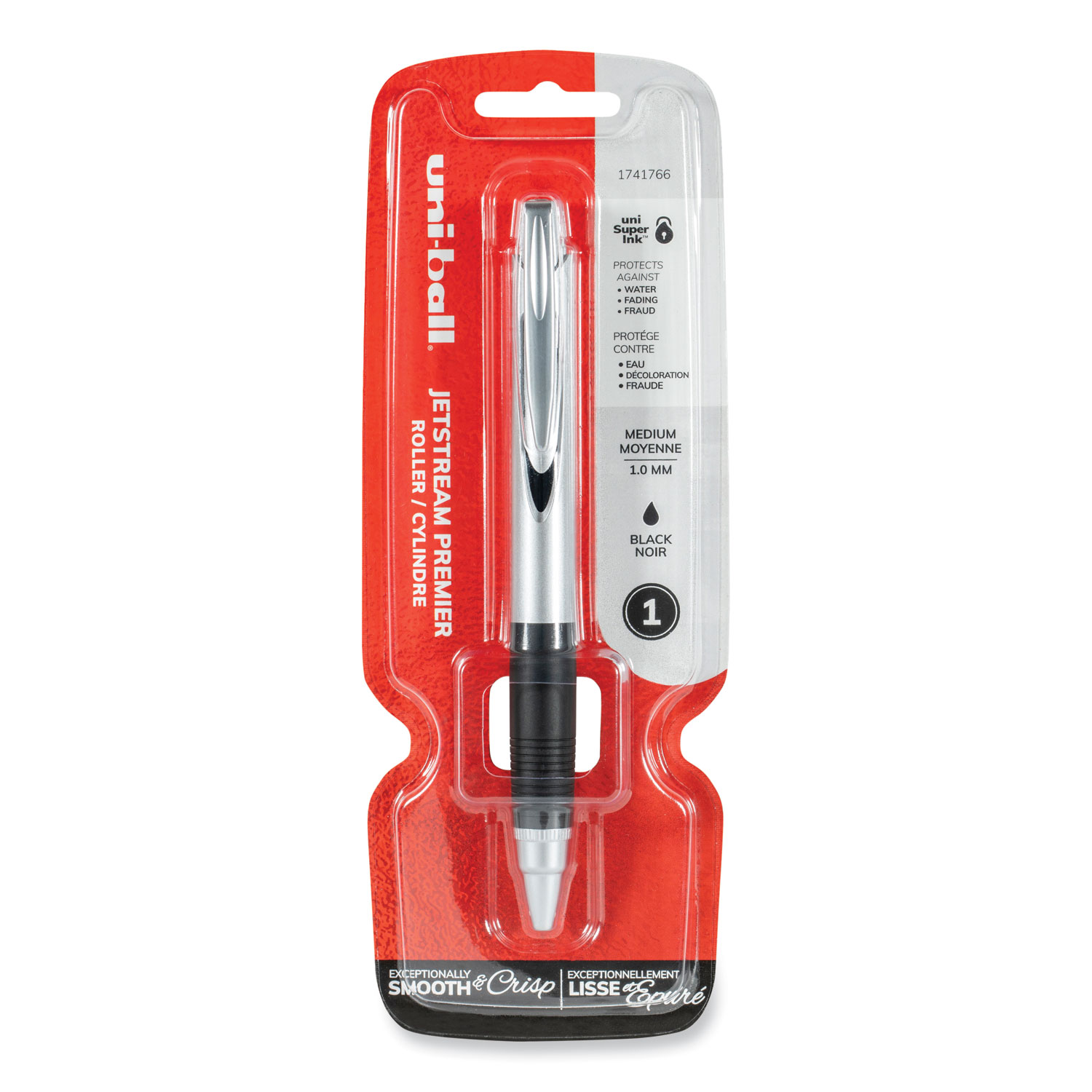 Jetstream Premier Roller Ball Pen, Retractable, Bold 1 mm, Black Ink ...