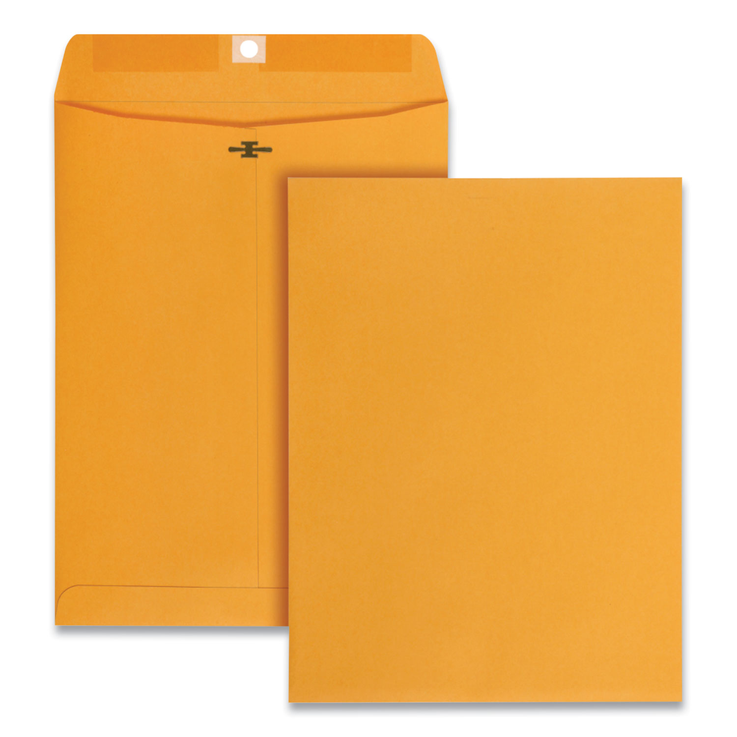 Kraft Clasp Envelope, #90, Square Flap, Clasp/Gummed Closure, 9 x 12 ...